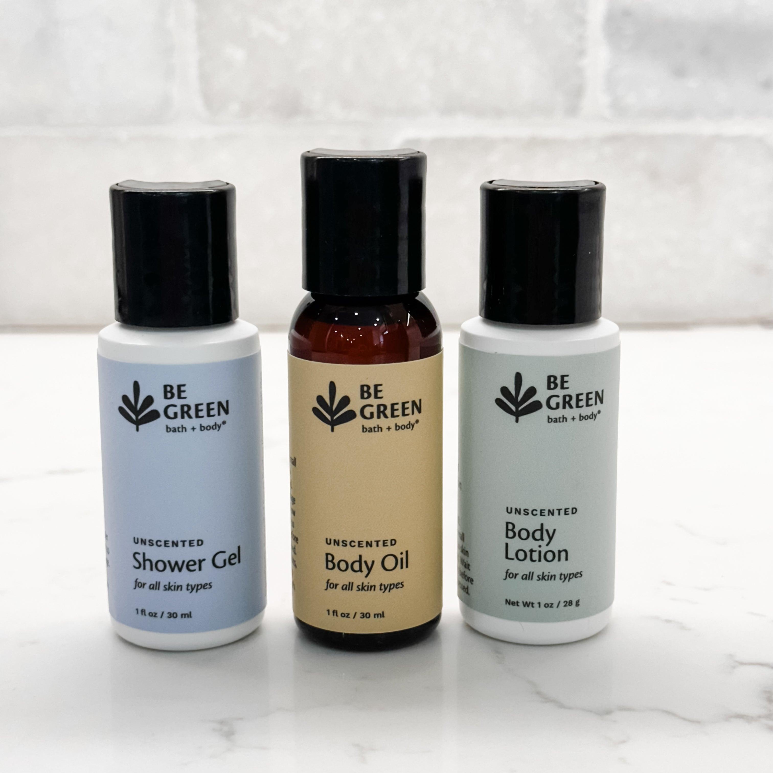 Natural Body Products Set in Trial Size – Be Green Bath and Body, LLC